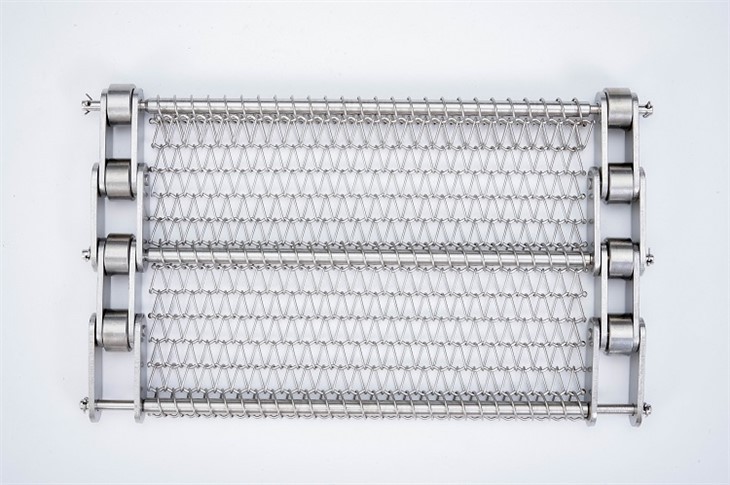 China Customized Balanced Weave Mesh Belt with Chain Manufacturers ...